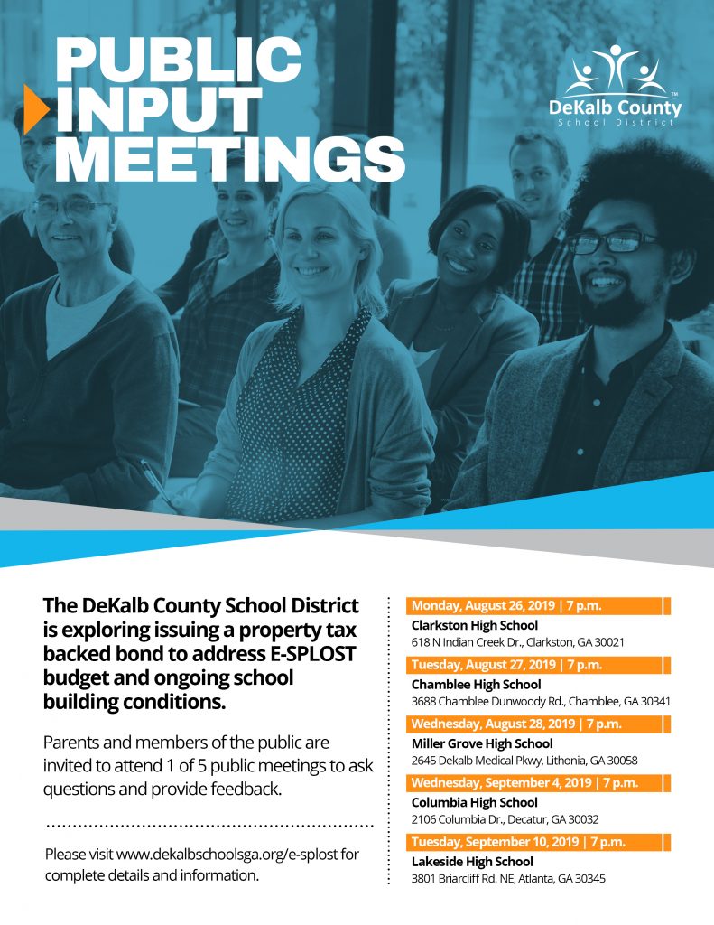 E-SPLOST Public Input Meeting – DeKalb County School District